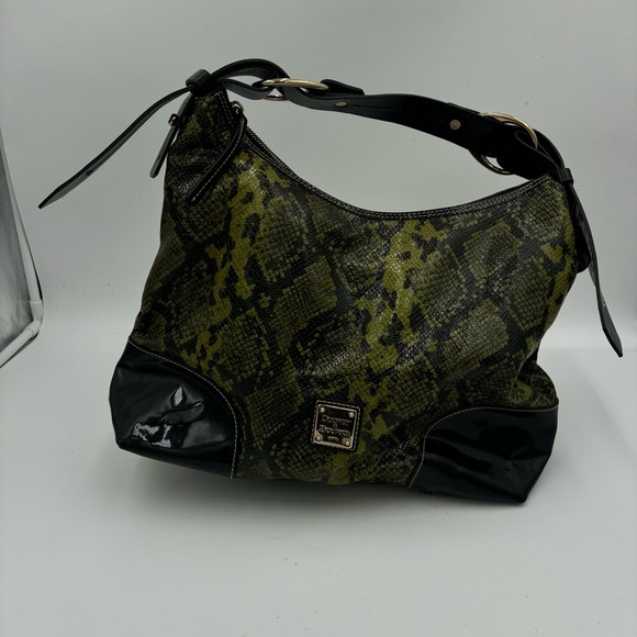 Dooney & Bourke | Bags | Dooney Bourke Womens Nikki Python Green Black ...